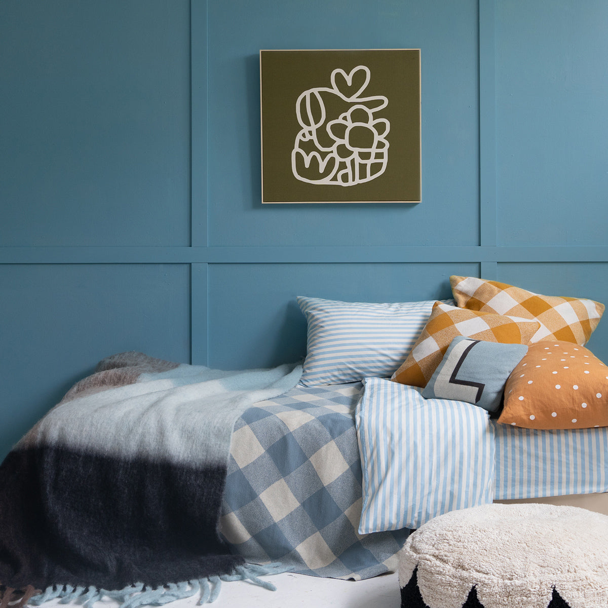 BLUE L BED – CASTLE