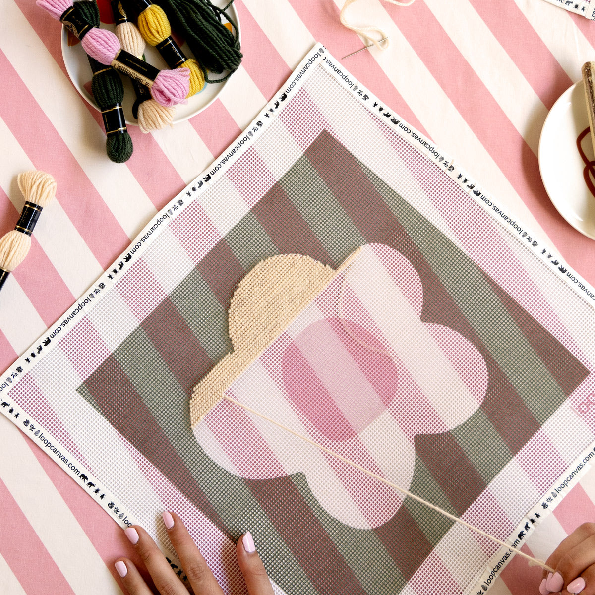 FLOWER NEEDLEPOINT CRAFT KIT – CASTLE